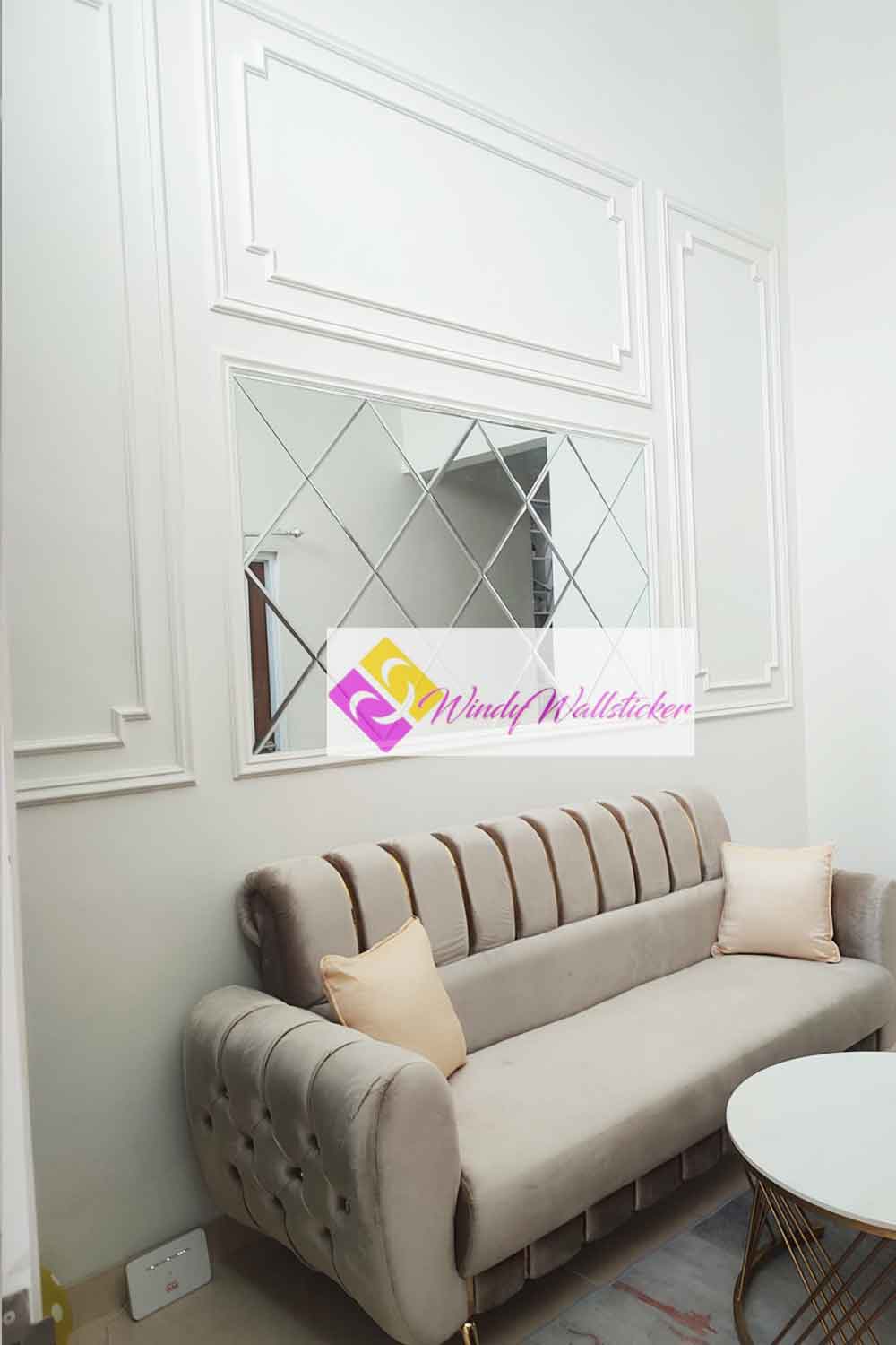 >> Jasa Pemasangan Wall Moulding & Kaca Bevel di Makassar